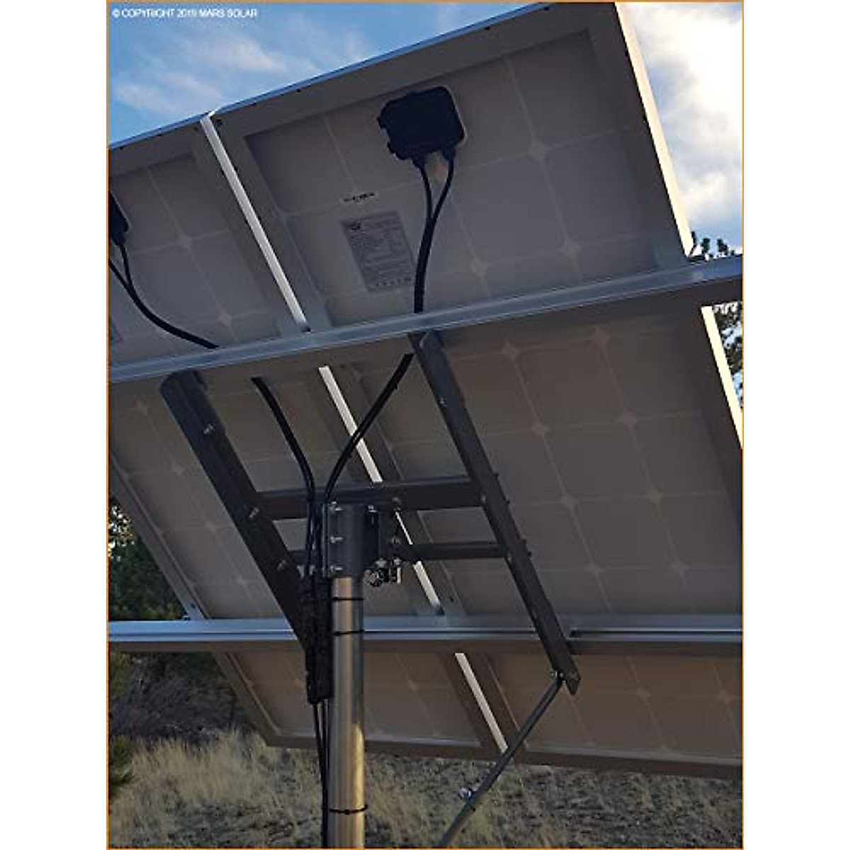 Mars Solar V2.0 Solar Panel Rack Mount / 2" (OD) Pole Mount Adjustable Top of Pole 400W Max