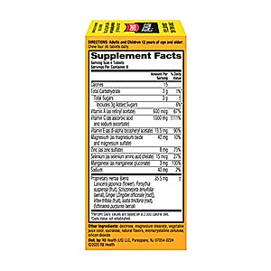 Airborne Vitamin C 1000mg (per serving) - Very Berry Chewable Tablets (32 count in a box), Gluten-Free Immune Support Supplement, With Vitamins A C E, ZINC, Selenium, Echinacea & Ginger, Antioxidants