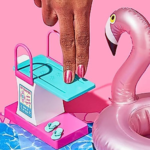 OPI Nail Lacquer, Opaque Pearl Finish Pink Nail Polish, Up to 7 Days of Wear, Chip Resistant & Fast Drying, 3 Barbie Limited Edition Collection, Welcome to Barbie Land, 0.5 fl oz