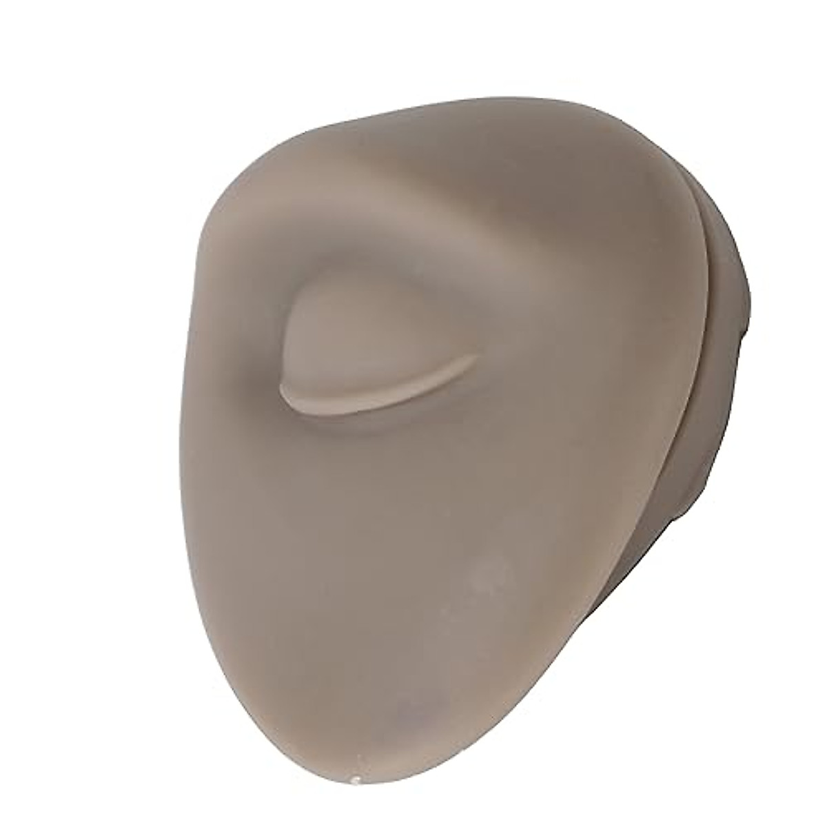 Silicone Eye Eyebrow Model for Jewelry Display, 3D Simulated Piercing Practice Eye Model with Stand (Dark Skin Color)