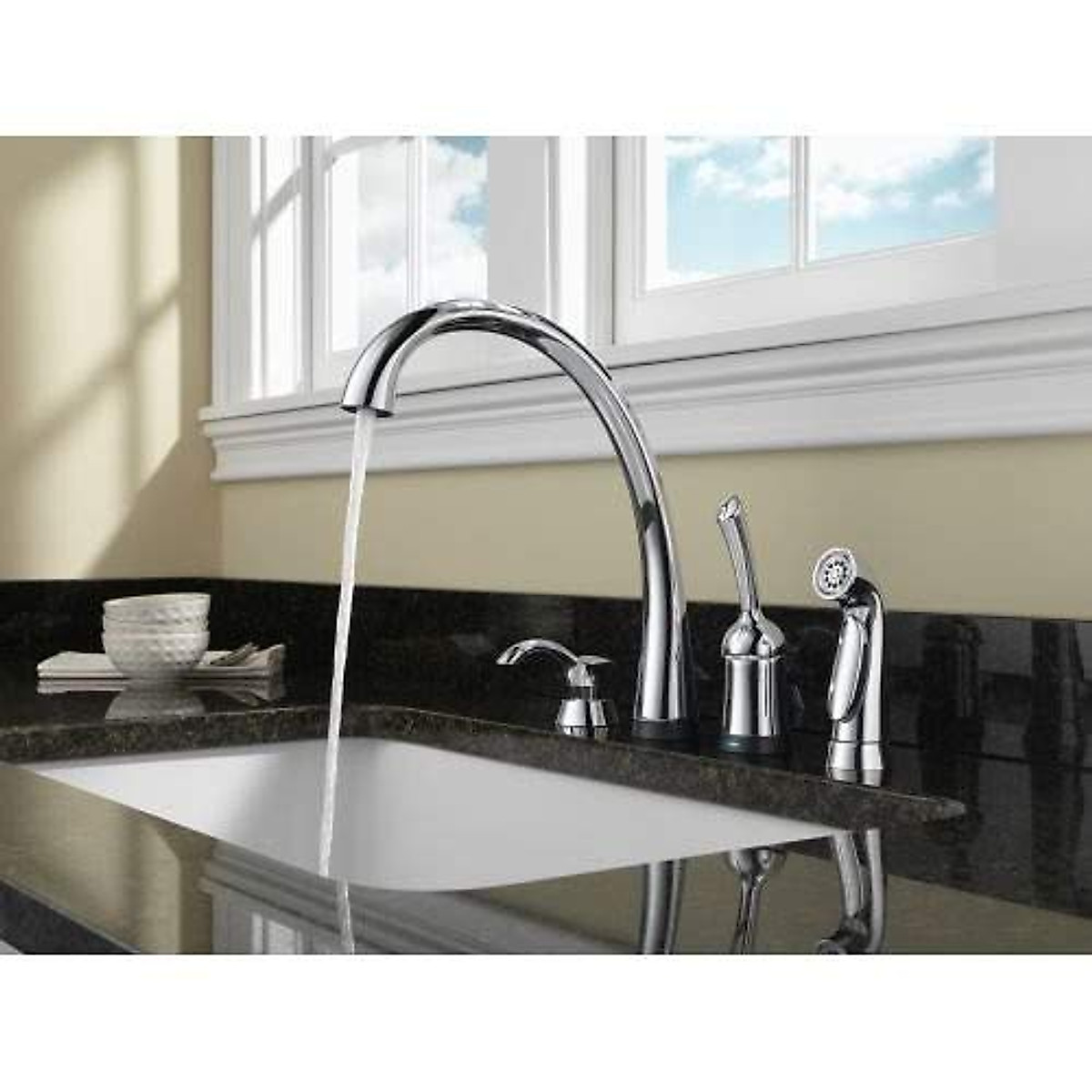 Delta Faucet Pilar Kitchen Soap Dispenser for Kitchen Sinks, Polished Nickel RP50781PN