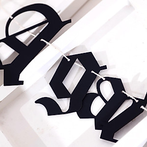 Gothic Letter Whats My Age Again Banner - Old English Birthday Banner - Funeral Birthday Banner for 20th 30th 40th Birthday (Whats My Age Again)