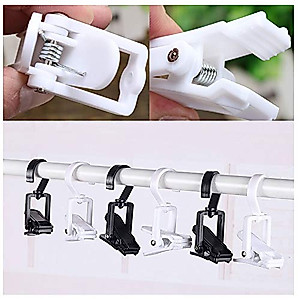 Wenplus 10 PCS Super Strong Plastic Swivel Hanging Hooks Home Swivel Laundry Clips Curtain Clips Clothes Pins Beach Towel Clips, 4.3inch, White