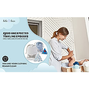 Beba Bean - Peepee Teepee for The Sprinkling WeeWeee, Baby Pee Shield, American Football Design