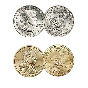 American Coin Treasures First 1979 Susan B. Anthony Dollar and 2000 First Sacagawea Dollar