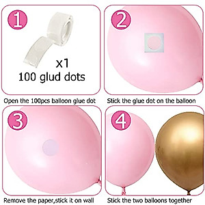 Beliueyes Rose Gold Balloon Garland Kit 148PCS, Pink White Balloon Arch for Bridal Wedding Birthday Baby Shower Anniversary Party Decor Background Decoration