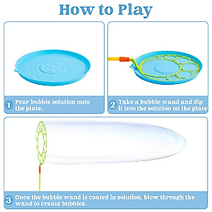 Sloosh 36 Packs Big Bubble Wands Set, 20" Giant Bubble Wand Toys with Tray Bulk, Large Bubble Maker for Kids Adults, Summer Toys, Birthday Party Favors, Outdoor Activities