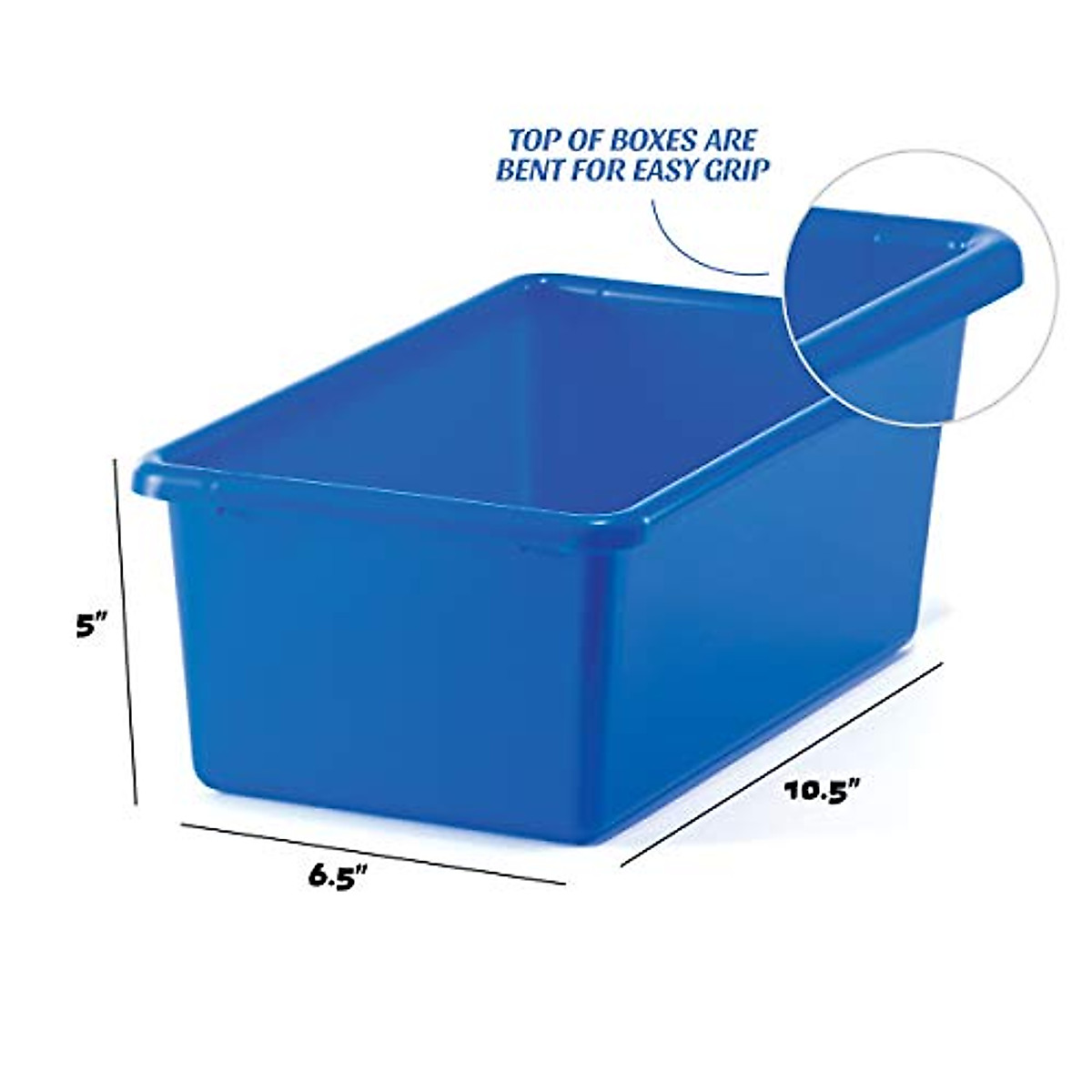 Prextex Toy Plastic Storage Bins - Pack of 4 Containers | Storage Box For Closet Organizers, Classroom Toy Bin, File Organizer, Craft Storage