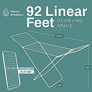 Home Intuition Foldable Clothes Drying Rack Dryer (White)