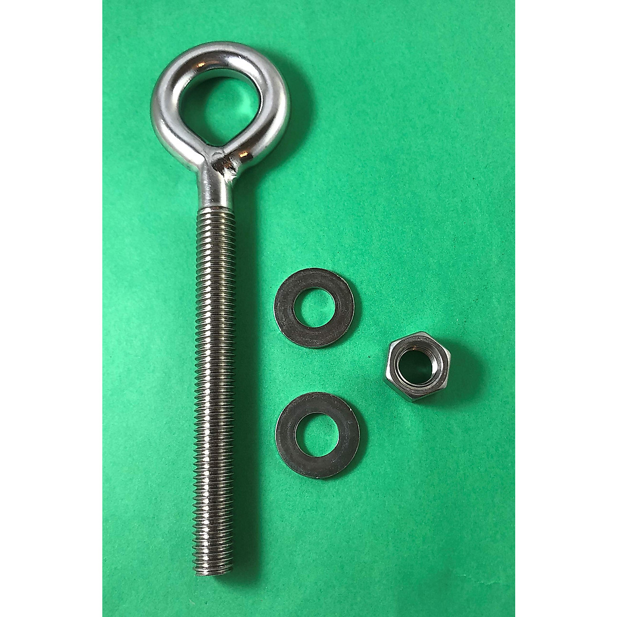 US STAINLESS Stainless Steel 316 Eye Bolt Welded 1/2" UNC x 120mm (1/2" x 4 3/4") Marine Grade