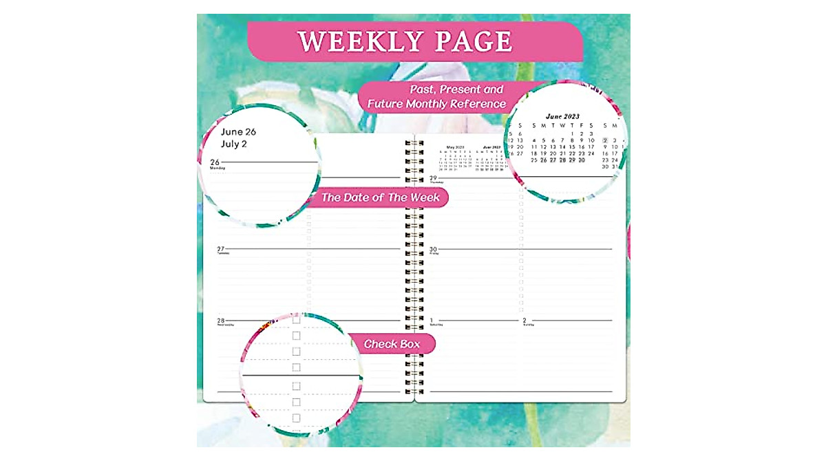 2023-2024 Academic Planner - Weekly & Monthly Organizer with Twin-Wire ...