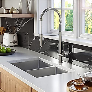 Karran 30" Undermount 16-Gauge Stainless Steel 50/50 Double Bowl Kitchen Sink Kit