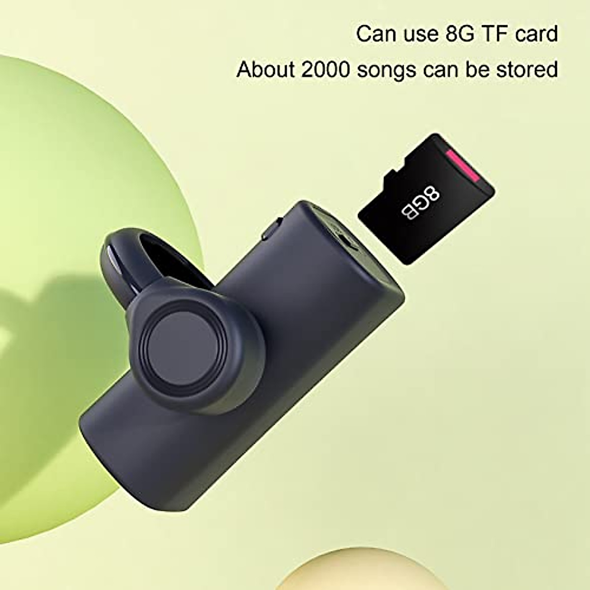 Pasotim 5.2 Low Latency Gaming Real Bone Conduction Bluetooth Headphones in-Ear Sports Sweatproof Headphones-Black