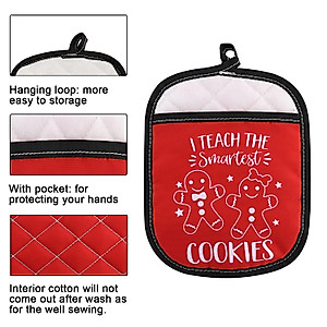 Teacher Gift I Teach The Smartest Cookies Teacher Graduation Gift from Student Funny Oven Pads Pot Holder Baking Gift (Smartest Cookies)