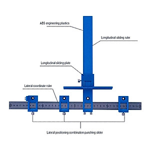 WECANDO Punch Locator Drill Guide Sleeve Cabinet Hardware Jig Wood Drilling Dowelling Hole Saw Master System for Installation of Handles, Knobs on Doors and Drawer Pull