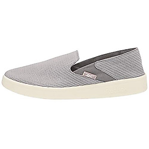 Reebok womens Cotton & Corn Slip on Walking Shoe, Spacer Grey/Chalk/White, 8.5 US