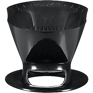 Melitta Filter Coffee Maker, Single Cup Pour-Over Brewer, Black, 1 Count
