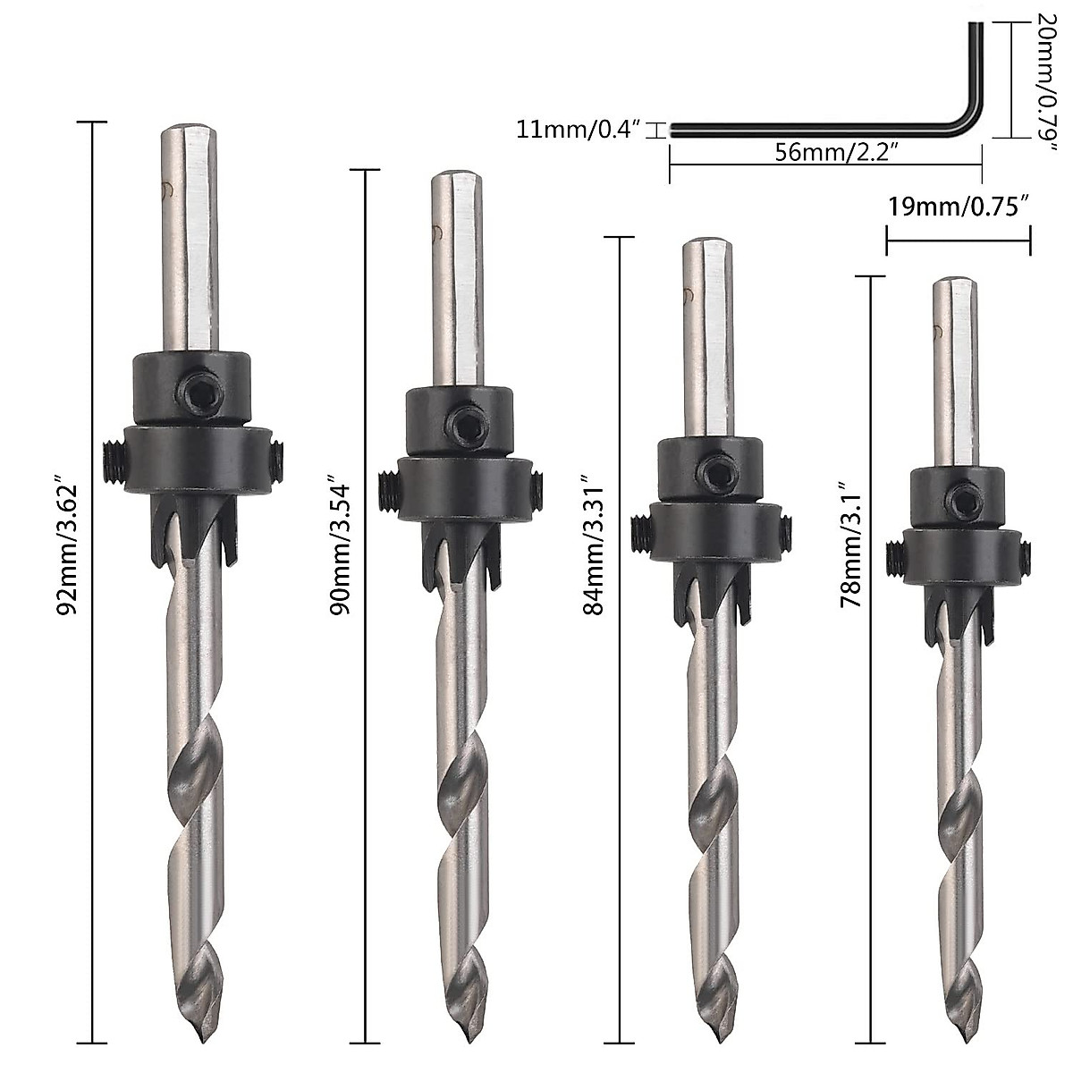 KATA 30PCS Multi-Function Wood Drill Bits Set Hole Saw Kit Set with 3/4"-6" Hole Saw, Countersink Drill Bits, Spade Drill Bits, Carbide Forstner Bits, Ideal for Soft Wood, Plywood, PVC
