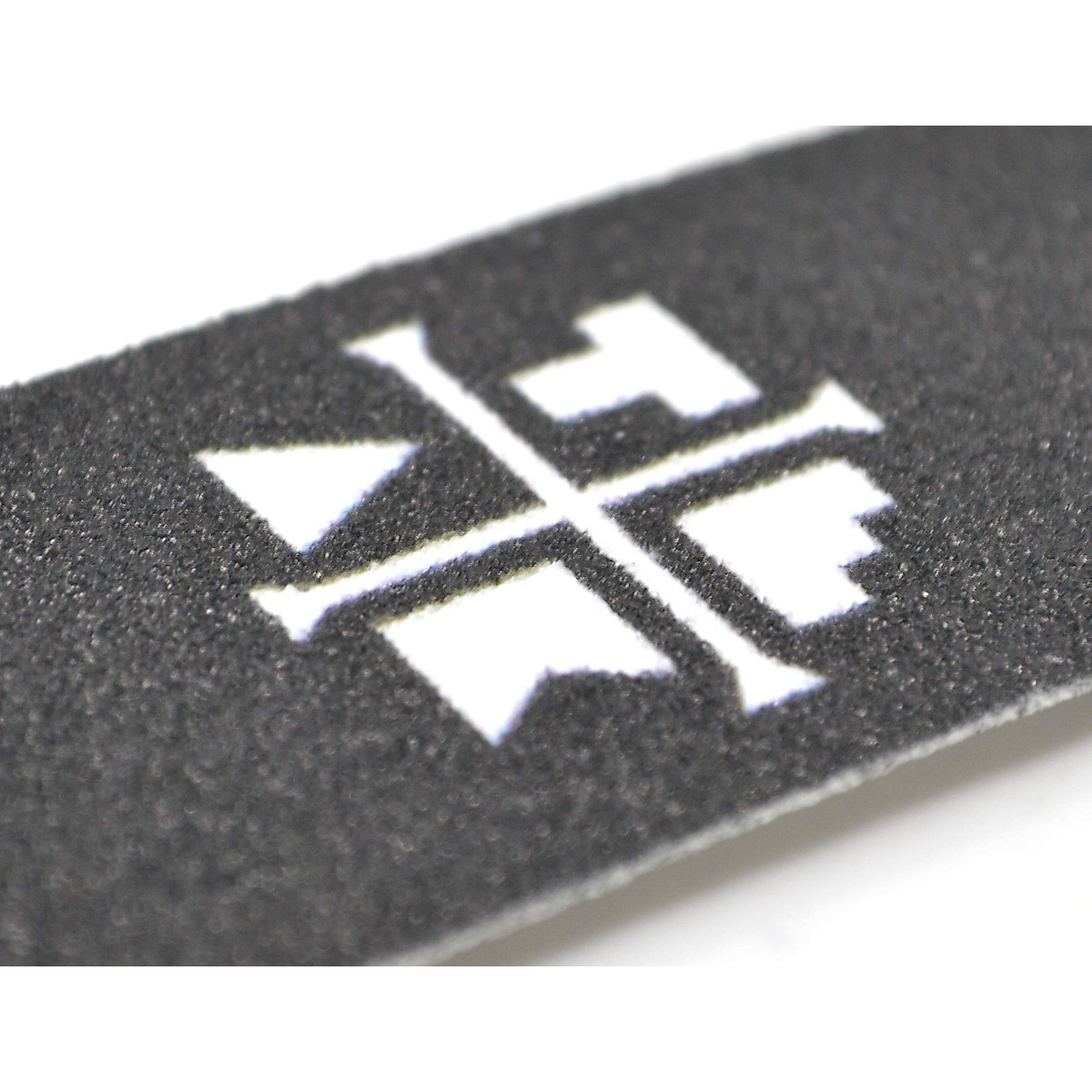 Teak Tuning 3PK Premium Fingerboard Skate Grip Tape, Black & White Logo Edition - 38mm x 114mm - Set of 3 Sheets - Adhesive Backing