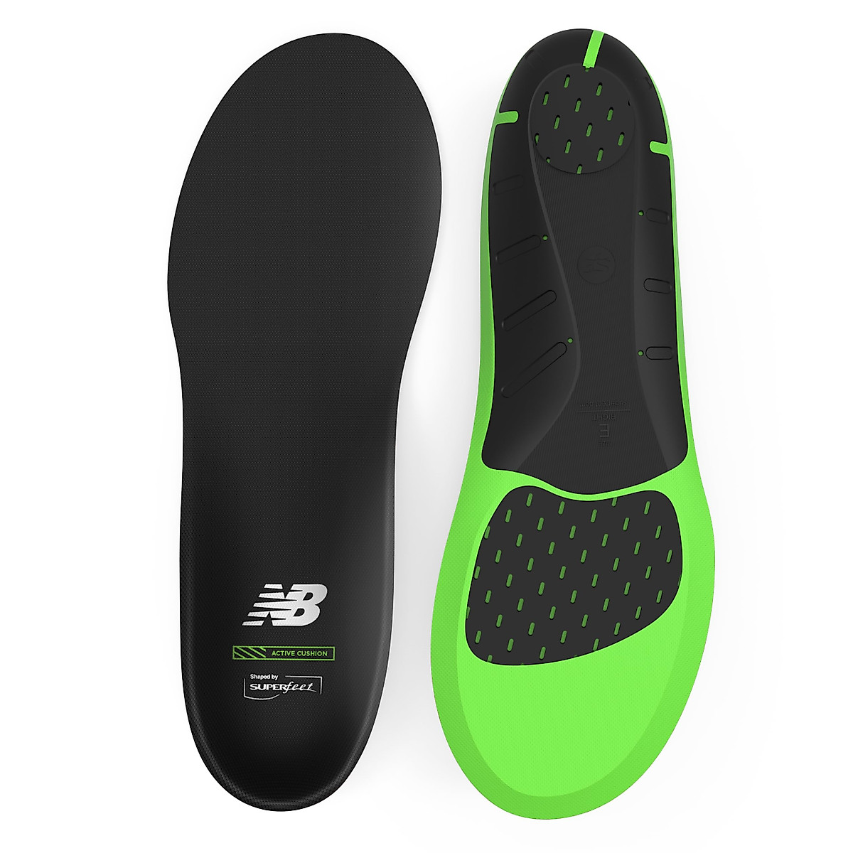 New Balance Sport Active Cushion Shoe Inserts Cushioning Orthotic Inserts with Arch Support - 9.5-11 Men / 10.5-12 Women