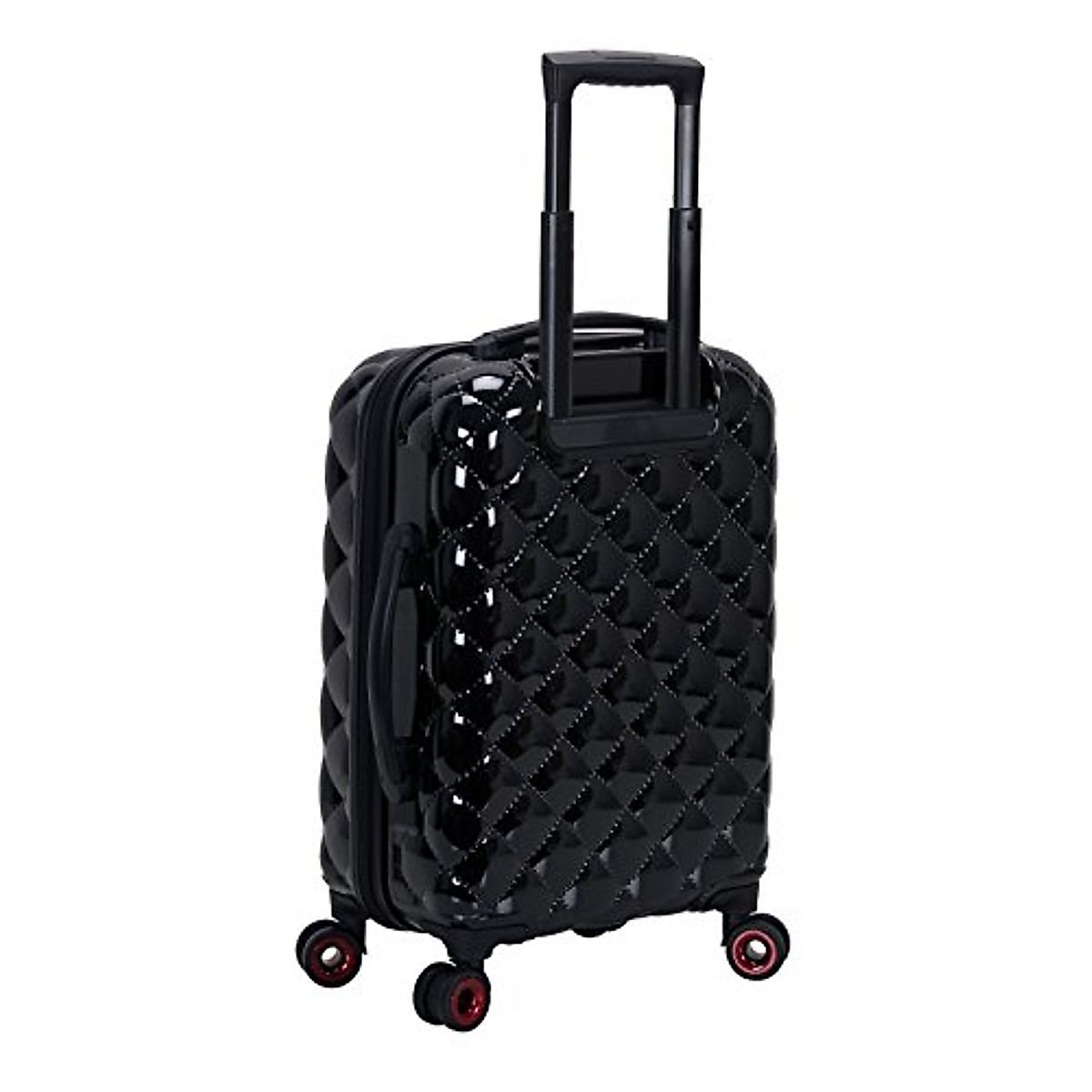 Rockland Quilt Hardside Expandable Spinner Wheel Luggage, Black, 3-Piece Set (20/24/28)