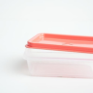 Unica Food Storage Container, with Airtight Lid, Stackable Rectangle Meal Prep Container, BPA-Free, Dishwasher, and Freezer Safe, Set of 3, 28 oz, 5.56x5.56x3.13 in