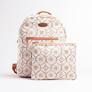 Maison d' Hermine Backpack Cotton Shoulder Backpack with Small Pouch Lightweight Bag for Travel Work Beach Perfect for Women & Men (Fair Isle)