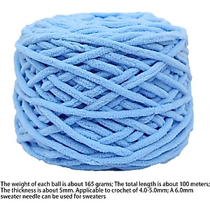 165G Crafting Woven Warm Home Tools DIY Crocheting Supplies Knitting Yarn Soft Velvet Yarn Chenille Yarn Craft Yarn for Knitting and Crochet