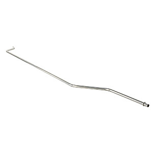 Renovators Supply Manufacturing High Tank Pull Chain Toilet with Light Oak Wooden Raised High Tank 59 in. to 74 in. Adjustable Height Chrome Z Pipe and Round Toilet Bowl