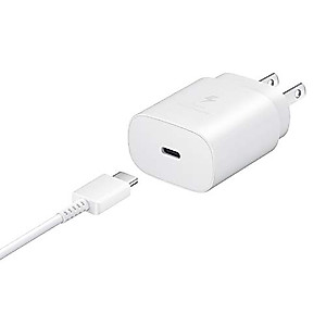 SAMSUNG 25W USB-C Super Fast Charging Wall Charger - White (US Version with Warranty)
