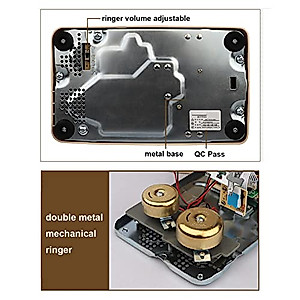 TelPal Landline Phones for Home Office Hotel School Corded Single Line Heavy Desktop Basic Telephone for Seniors Retro Classic Old Fashion Movie Decor Telephones with Loud Metal Bell Ringer (Ivory)