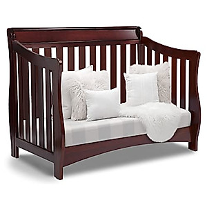 Delta Children Bentley S Series 4-in-1 Convertible Baby Crib, Black Cherry Espresso