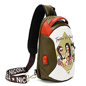 Nicole Lee Sling Backpack with USB Charging and Earphone Ports (JOURNEY OF STEPHANIE)