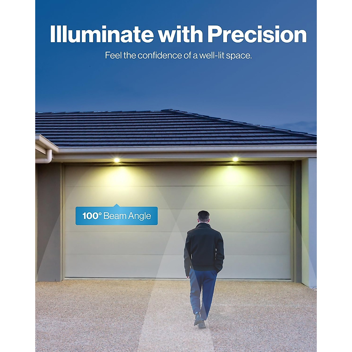 Sunco 2 Pack 1800 Lumens Outdoor LED Flood Light Waterproof PAR38 LED Bulb, Dimmable, 15W=150W, 5000K Daylight, E26 Base, UL Listed