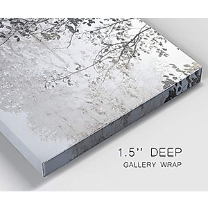 WEXFORD HOME Landscape Canvas Wall Art Abstract Floral Forest Modern Pictures Artwork Decoration for Living Room Kitchen Bathroom Office, Ready to Hang, taupe soft reflection, 32x48