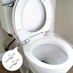 Toilet Seat Screws Replacement Universal White Plastic Toilet Seat Bolts and Nuts Toilet Seat Hinge Bolt Screws Parts Replacement Kit Toilet Lid Screws Hardware