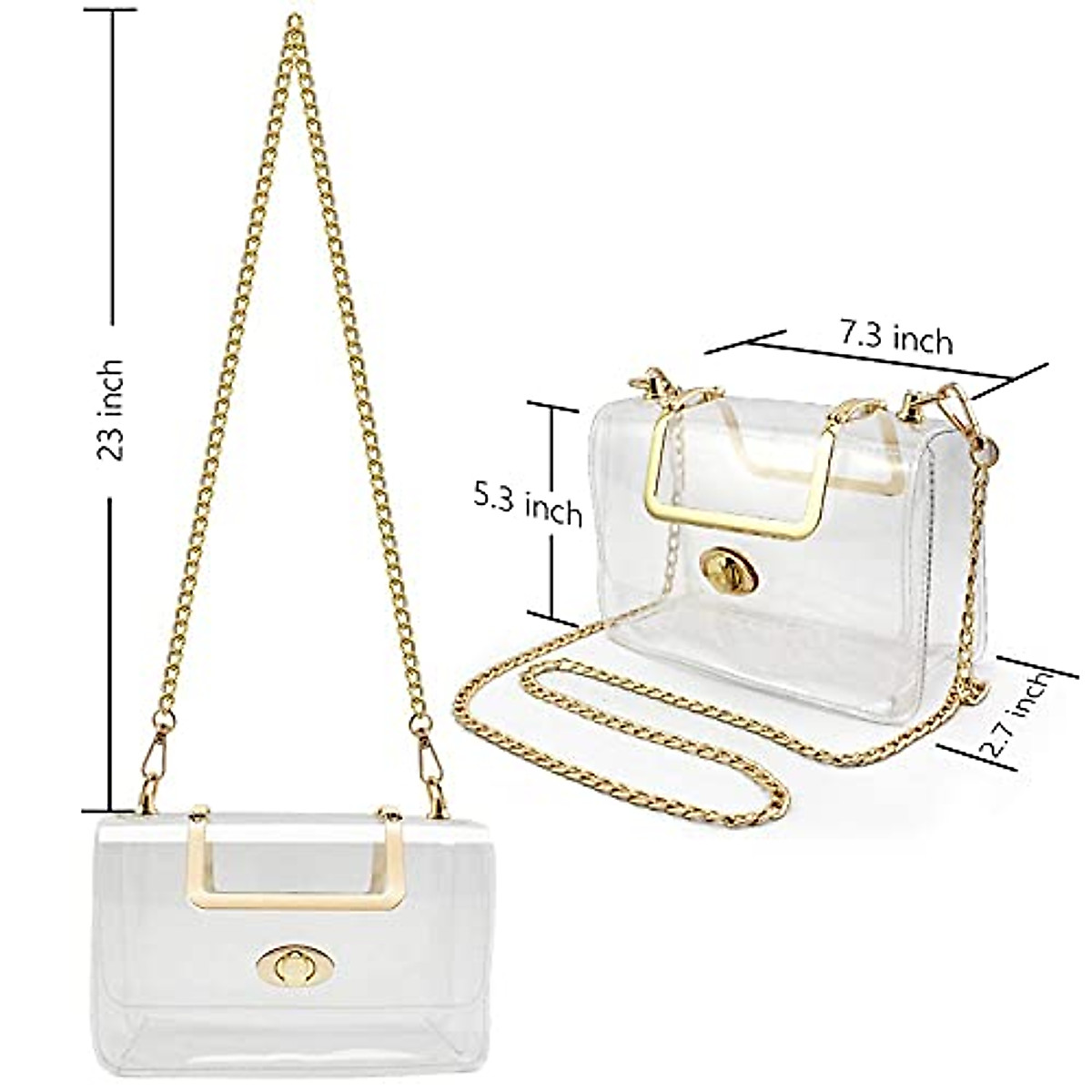 MOETYANG Clear Purse for Women,Clear Clutch Purse Crossbody, See Through Handbag