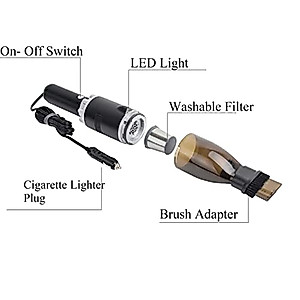 TN TONNY Portable 12 Volt Car Vacuum Cleaner, Handheld Car Vacuum High Power 5000Pa,Portable Vacuum Cleaner with LED Light