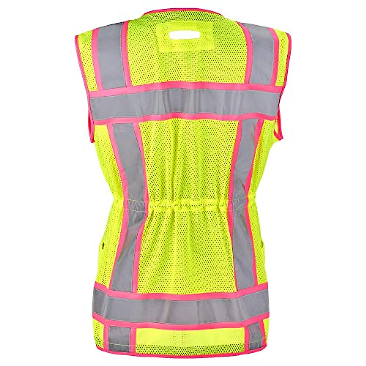 J. J. Keller & Associates, Inc. Women's High Visibility Safety Vest with Pink Trim, Type R Class 2, Medium, SAFEGEAR