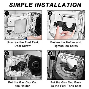 Gas Cap Holder for Tacoma: Gas Cap Holder for Toyota Tacoma Accessories 2016-2022 2023 3rd Gen Tacoma Accessories 2016 2017 2018 2019 2020 2021 2022 2023 | Real Carbon Fiber Gas Cap Holder for Tacoma