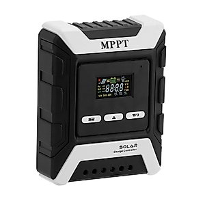 BreeRainz 40 Amp Solar Charge Controller MPPT 12V/24V/48V Auto Identify, Max.80V PV Input Solar Controller with LCD Display 2 USB, Solar Panel Controller for Lead Acid/Ternary Lithium/Lifepo4 Battery