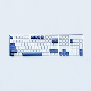 Double Shot Keycap 21-Keys Light Transmitting for General Mechanical Keyboards, Non-Slip Wear-Resistant Enlish(US) Layout (Blue)
