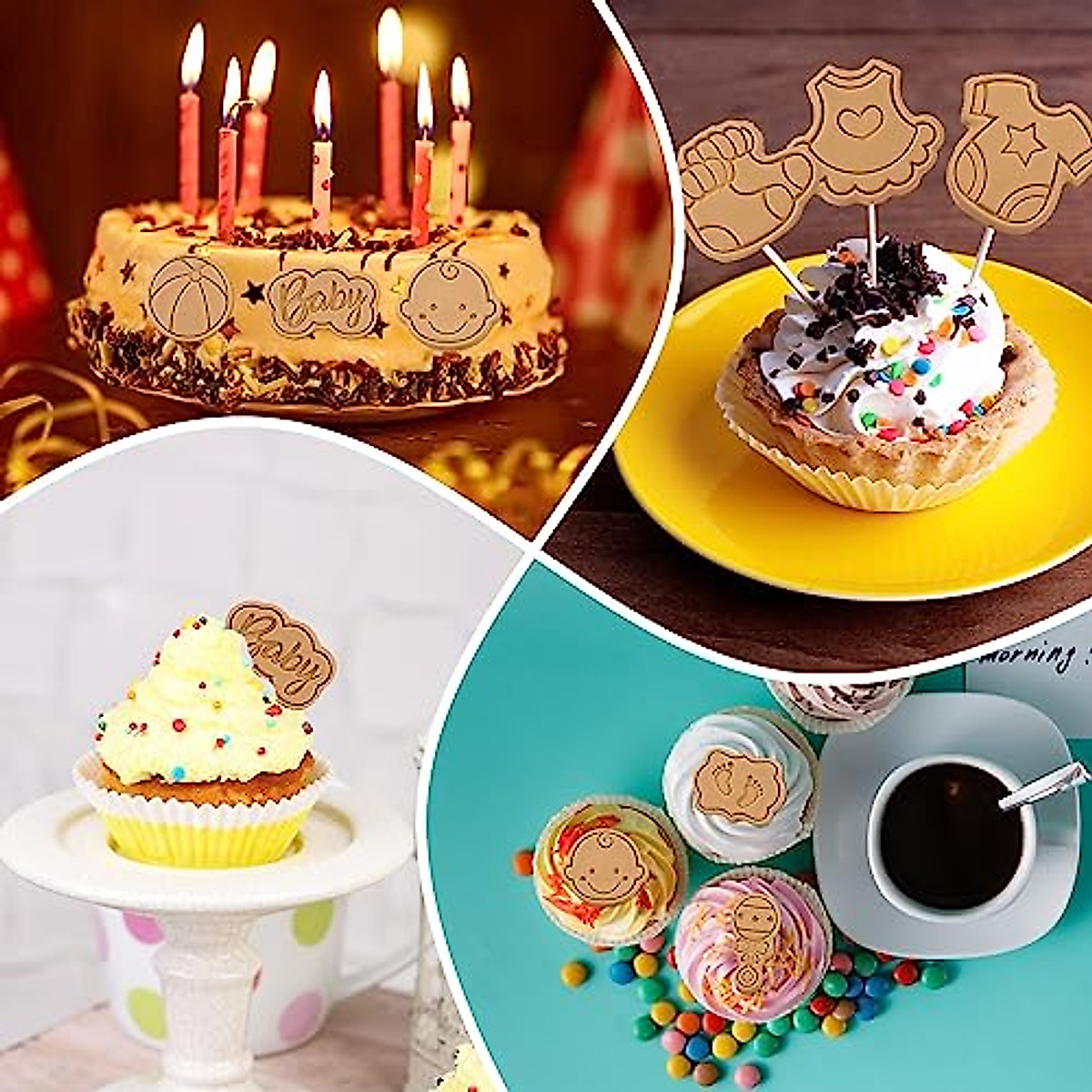 Baby Shower Cookie Cutters Set, 8 Pcs Baby Cookie Cutter, Mini Baby Cookie Cutters Shapes Baby Shower