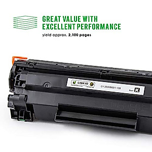 LINKYO Compatible Toner Cartridge Replacement for Canon 128 (Black)