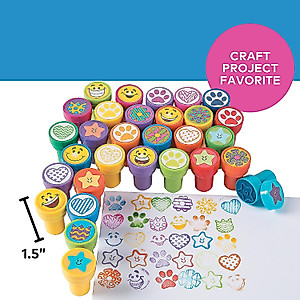 Fun Express - Super Mega Stamper Assortment - (210 stampers)- Stationery - Arts & Crafts- Self Inking - School Supplies -Favors