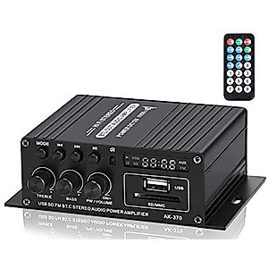 IXUFO Bluetooth Amplifier Mini, Clearly and Reality Hi-Fi Sound, Bass Audio Stereo 2.0 Channel Power Amp RCA AUX 200 Watt for PC TV Home Vehicle