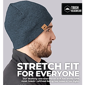 Tough Headwear Daily Knit Beanie - Beanies Hats for Men - Winter Hats for Men & Women - Warm Knitted Hats for Cold Weather & Stocking Cap