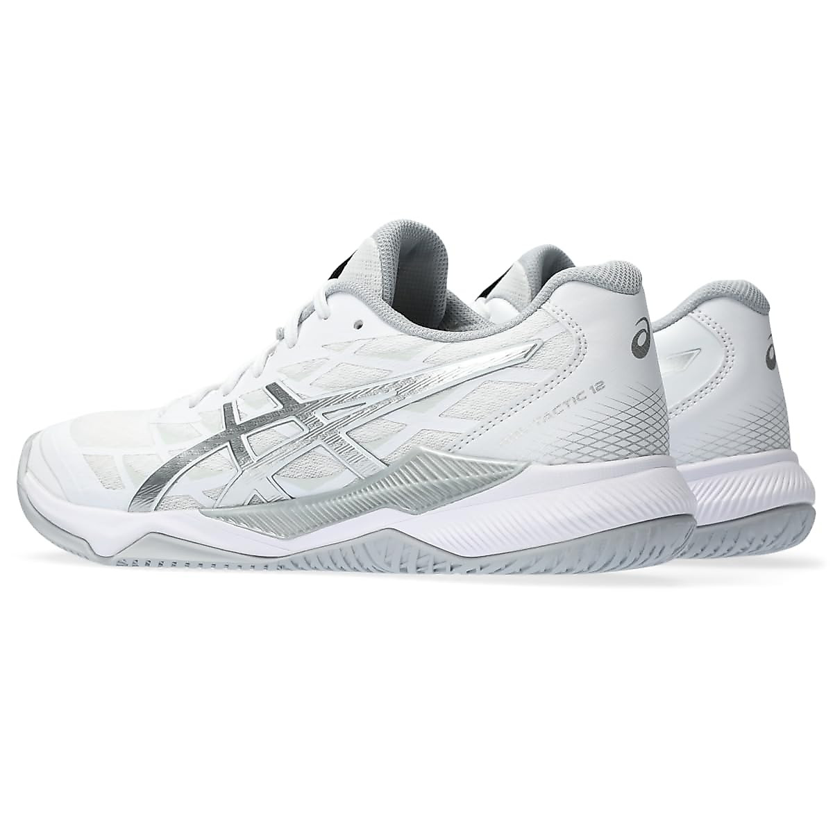 ASICS Women's Gel-Tactic 12 Shoes, 7, White/Pure Silver