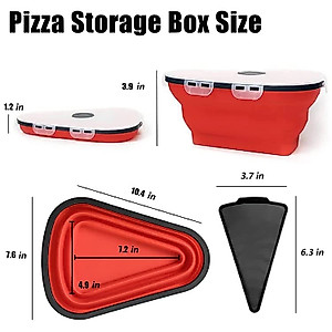 Wavebox Silicone Expandable Foldable Reusable Leftover Pizza Slice Storage Container