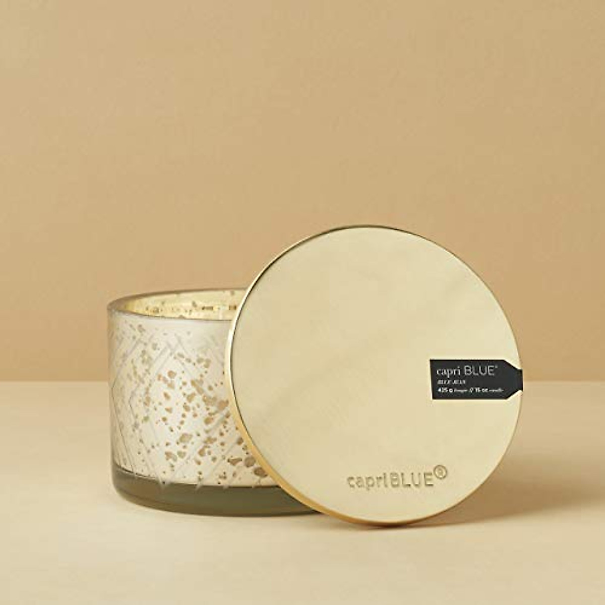 Capri Blue Mercury Blue Jean Scented Candle Bowl with Glass Candle Holder - Luxury Aromatherapy Candle - 15 Oz - Blue Jean - Luxury Aromatherapy Candle - Glass Candle with Soy Wax Blend